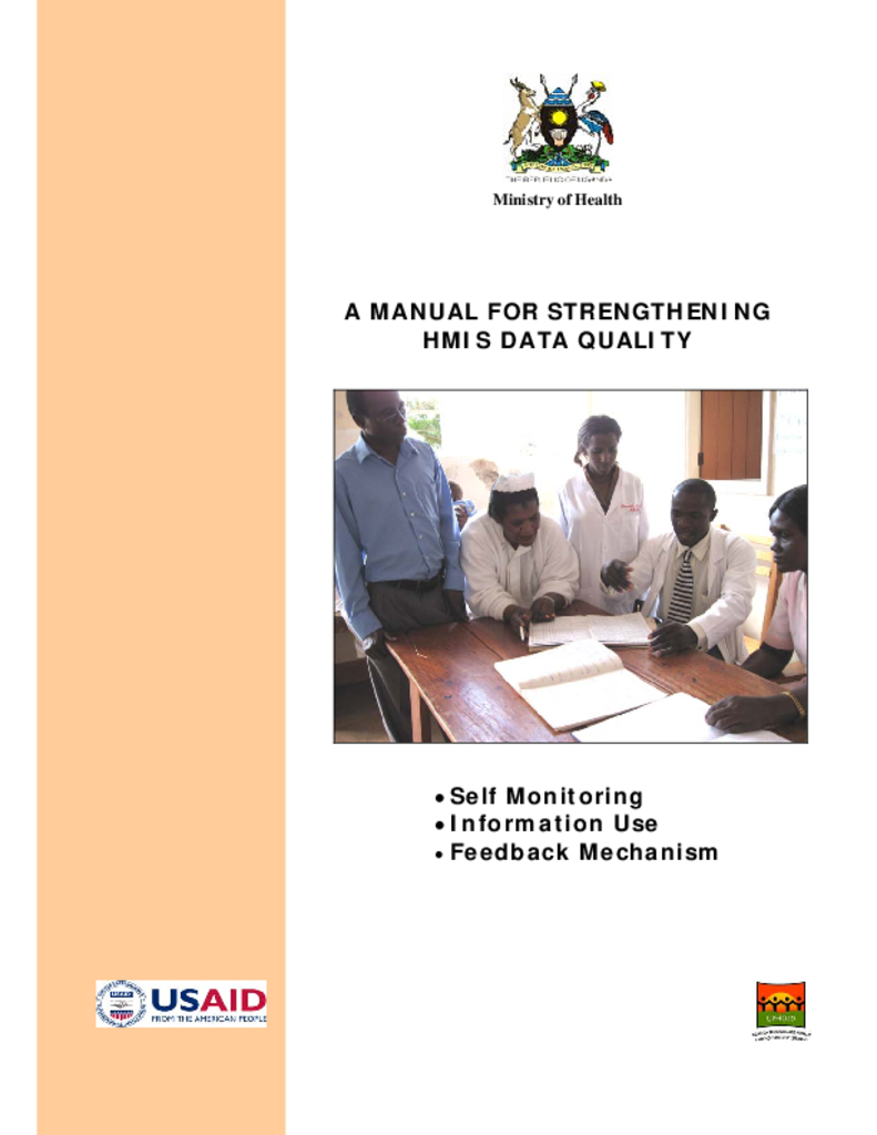 A manual for strengthening HMIS data quality. | MOH Knowledge Management Portal